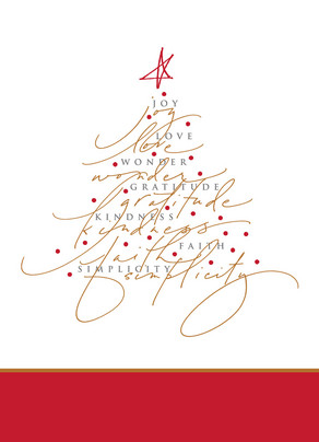 Christmas Tree of Words Christmas Card | Cardstore