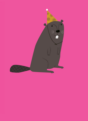 Beaver Birthday Party Happy Birthday Card | Cardstore