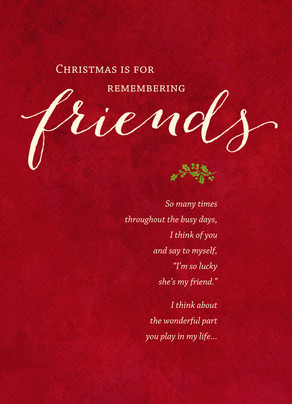 Remembering Christmas Friends Christmas Card | Cardstore