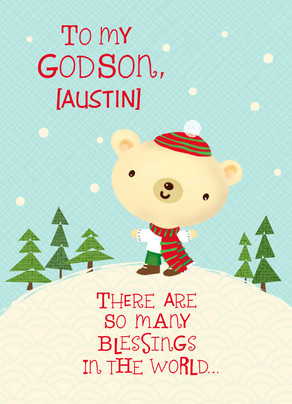Godchild Christmas Blessings Christmas Card | Cardstore