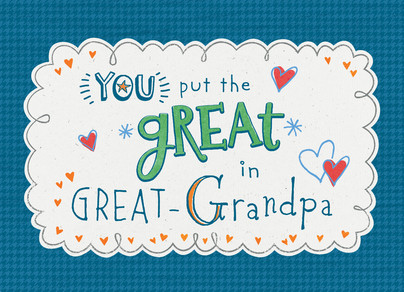 Great Grandpa Lettering Father's Day Card | Cardstore