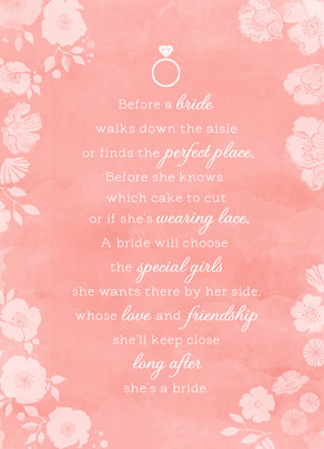 Printable Bridesmaid Poems