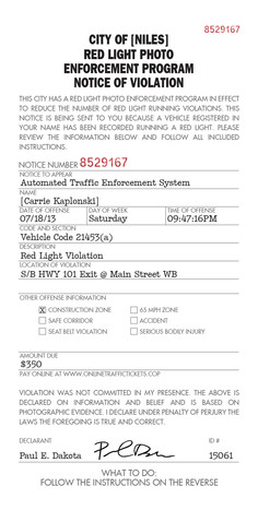 Joke Traffic Ticket Happy Birthday Card | Cardstore