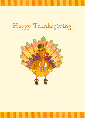 Illustrated Thanksgiving Turkey Thanksgiving Card | Cardstore