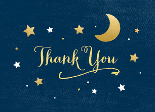 To the Moon and Back - Thank You Baby Shower Note Card | Cardstore